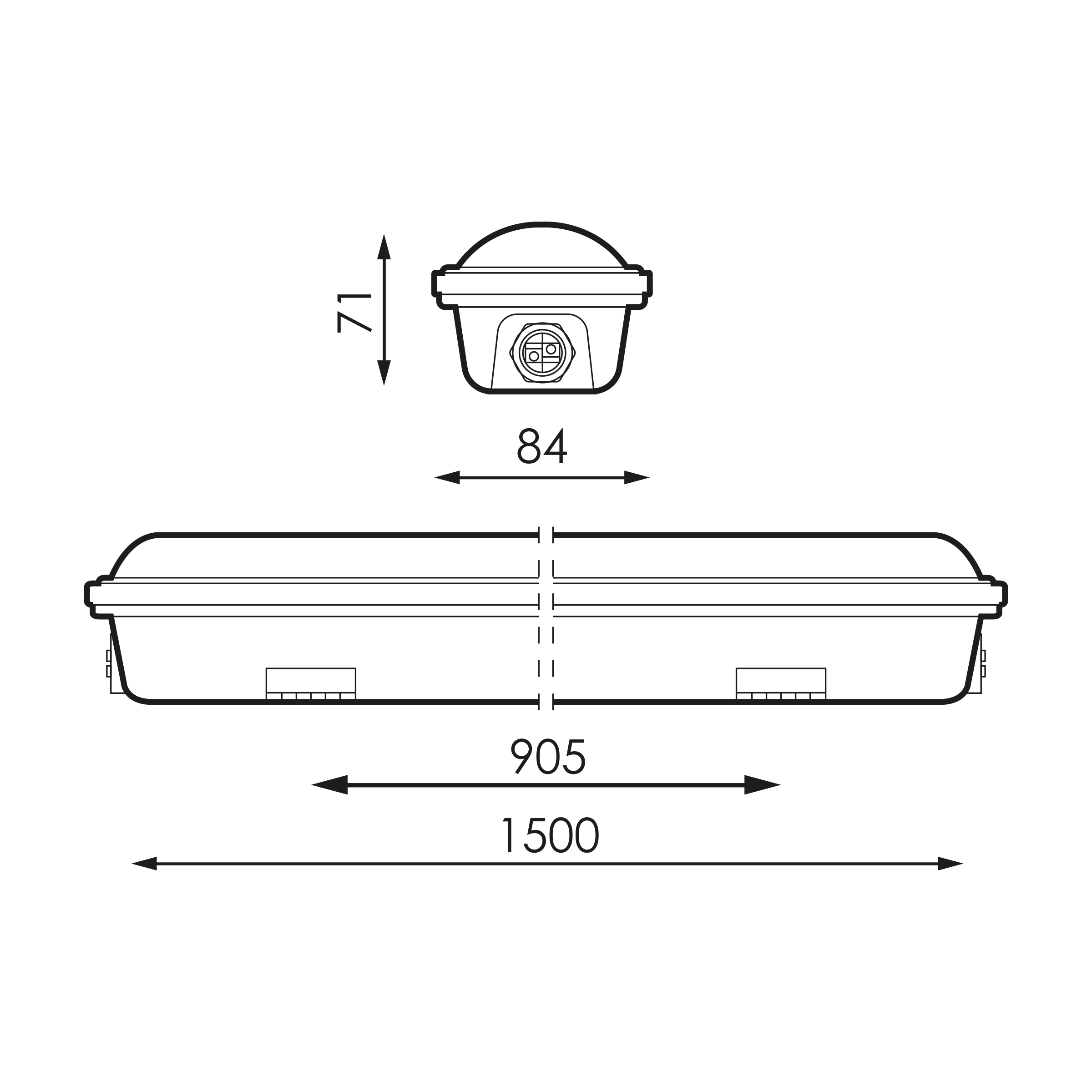DACIL 50W 865 1500MM IP65 - Prilux