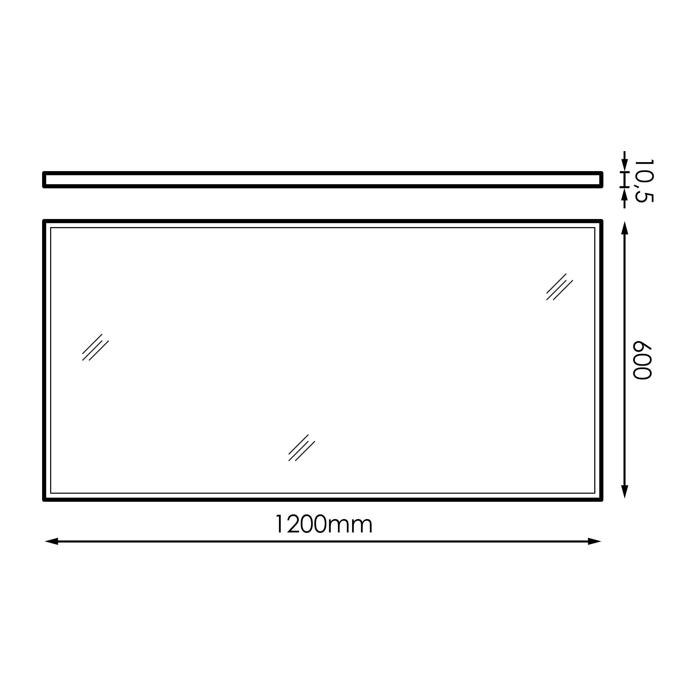 DALLE LED SILENT LED 60X120 60W 840 UGR